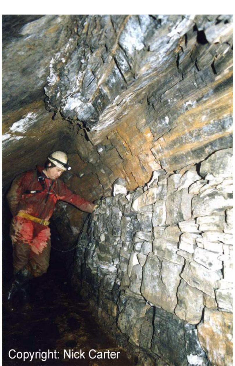 Roskell's day level (showing chert roof) jack-roll or