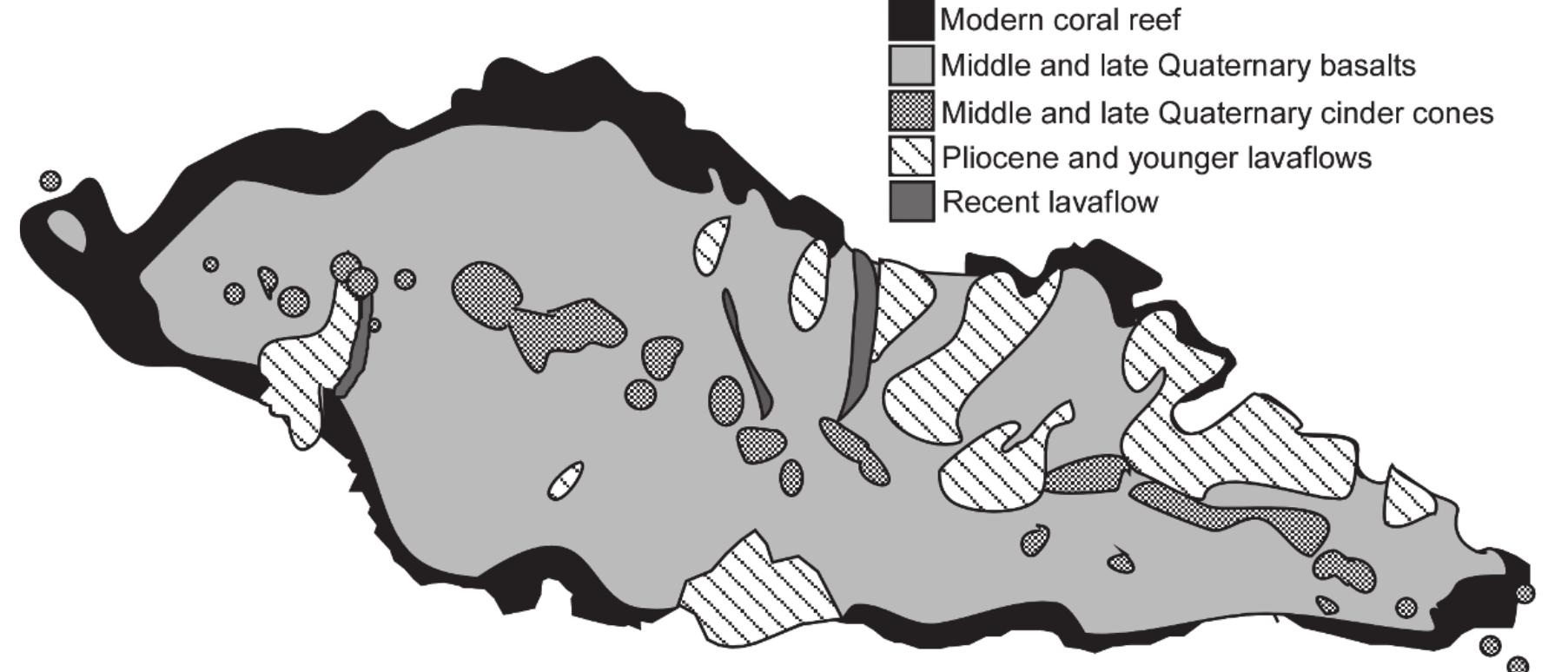 Fic. 20.4. generalized geologic map of upolu in western