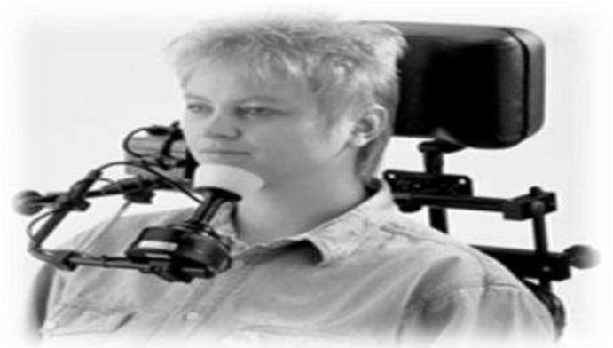 A chin-operated force sensing powered wheel chair joystick