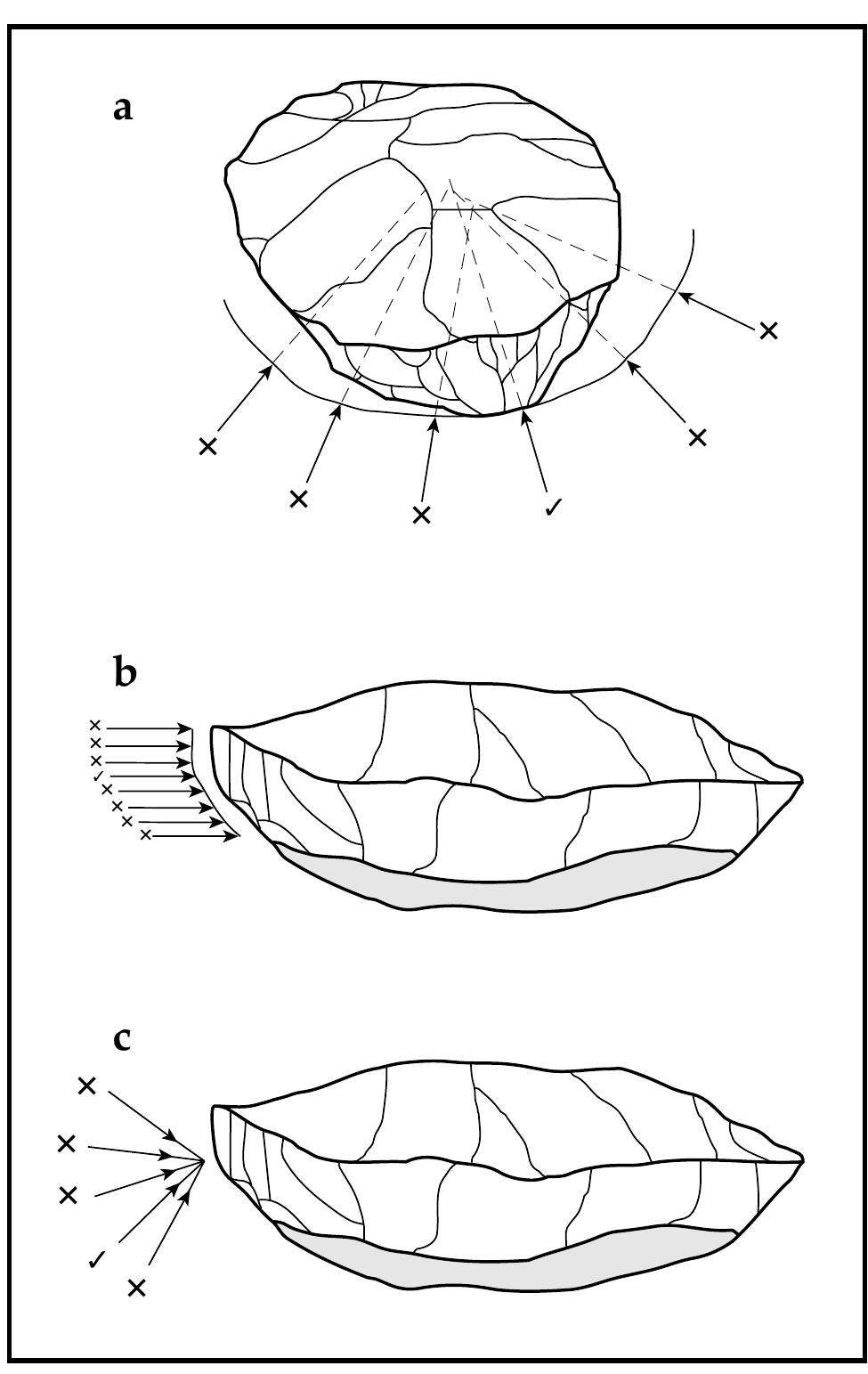 Striking platform control (schematic represen- tation): a)