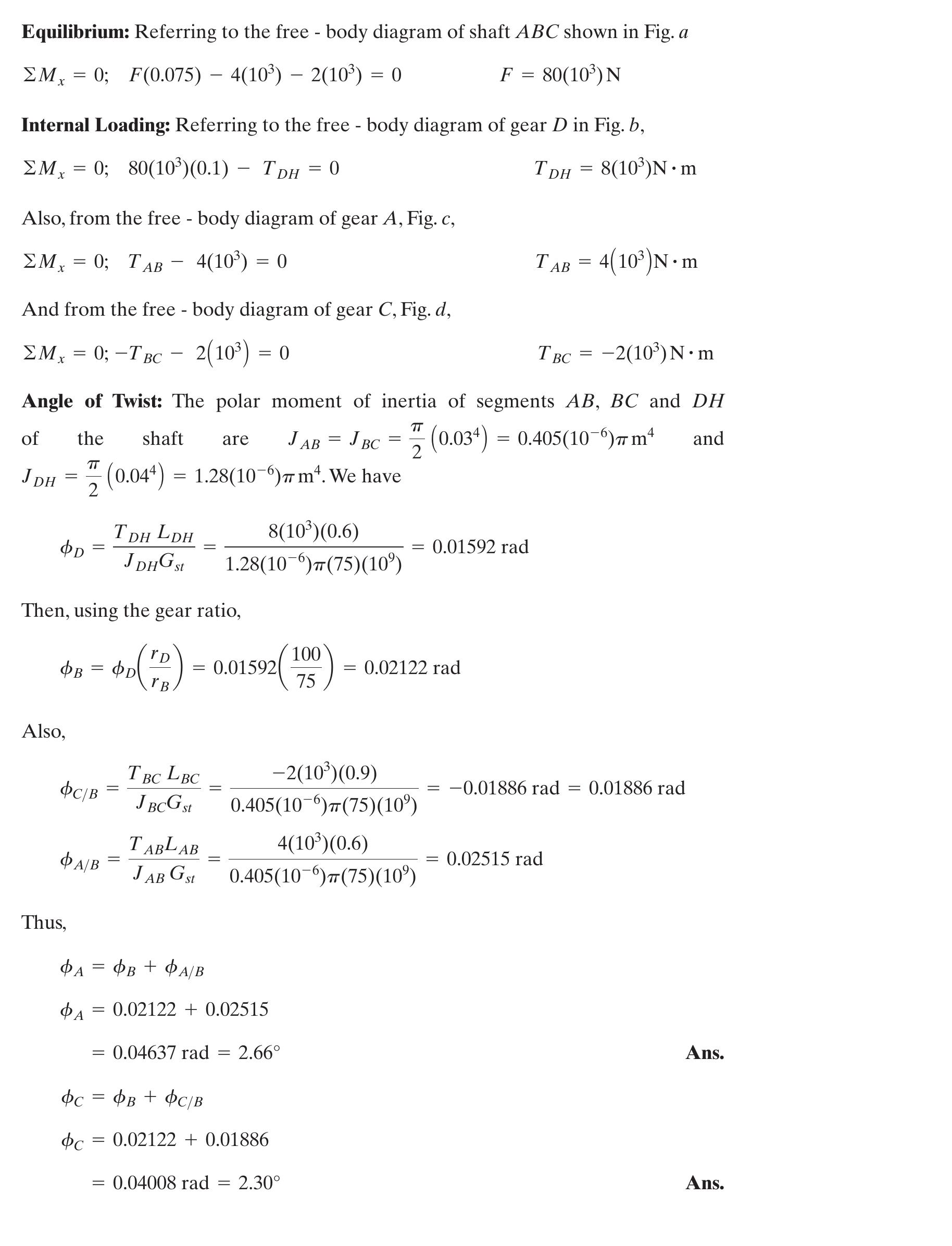 5-66. the 60-mm diameter shaft abc is supported by two