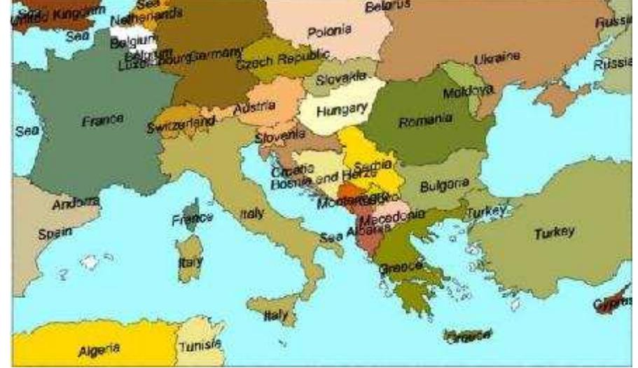 Map of project study area road network integration of kosovo