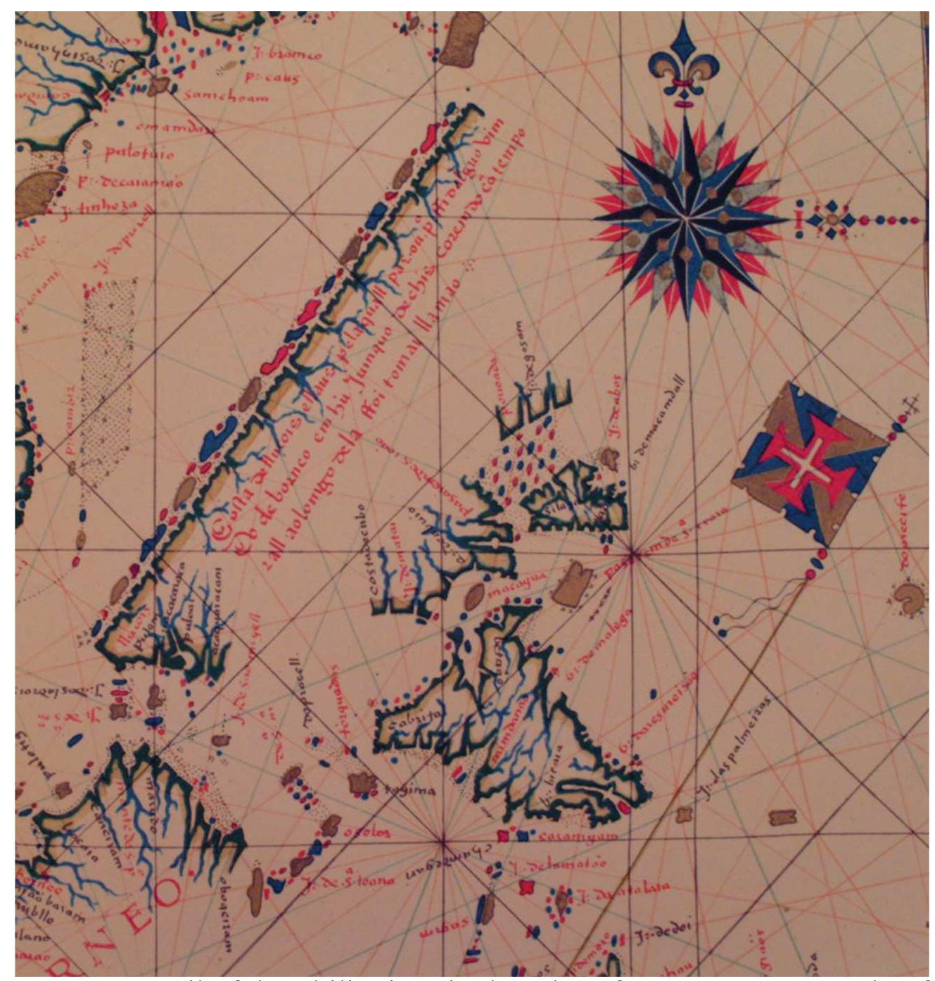 Map v: detail of the philippines in the atlas of fernao vaz