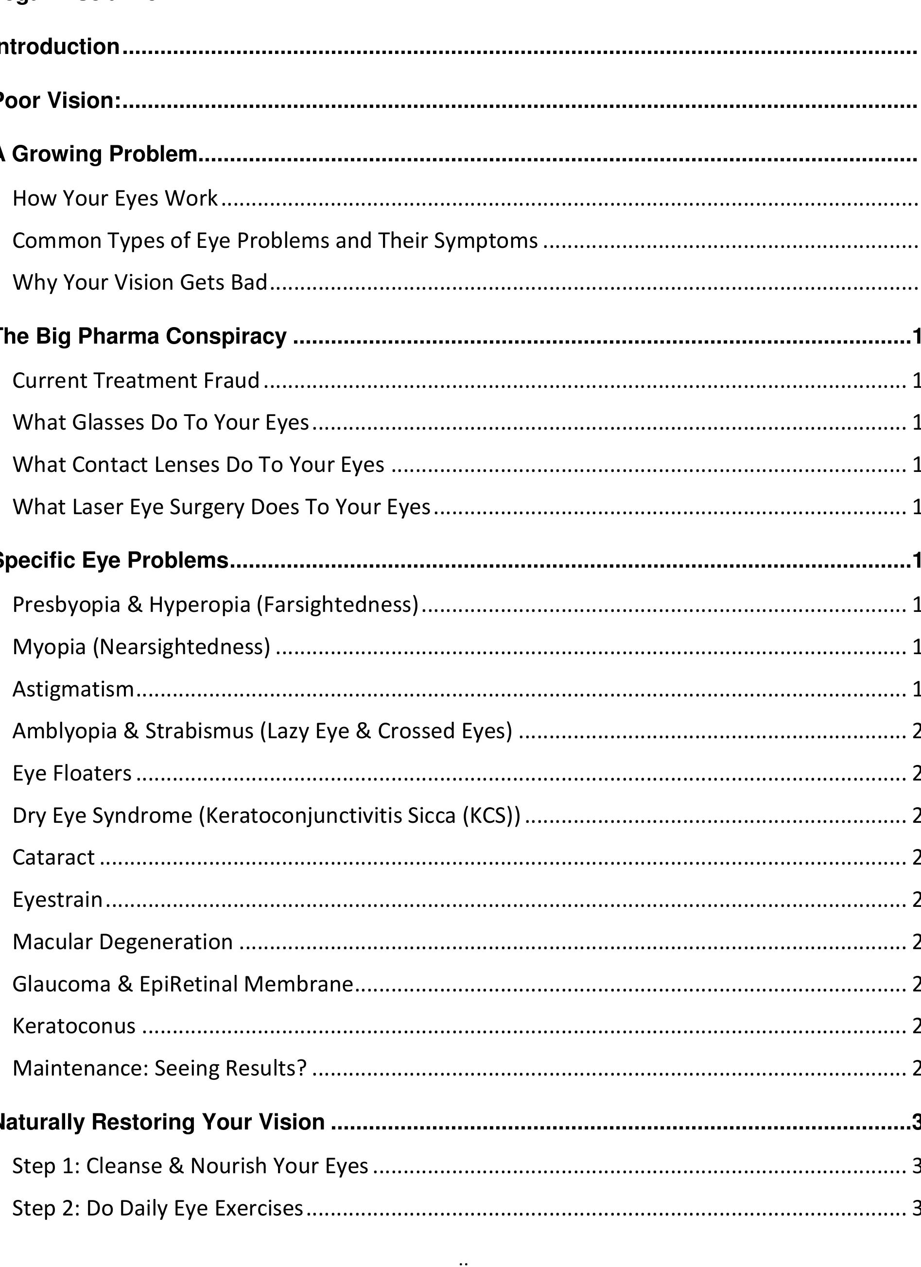Table 1 - Quantum Vision System