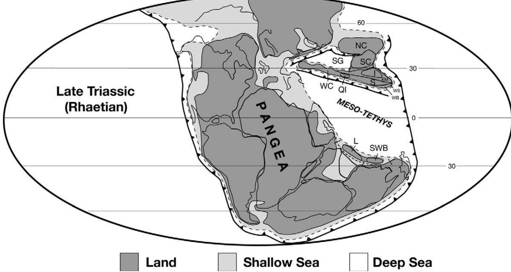 Palaeogeographic reconstructions of the tethyan region for