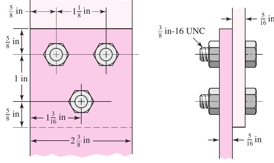 A beam is made up by bolting together two cold-drawn bars of