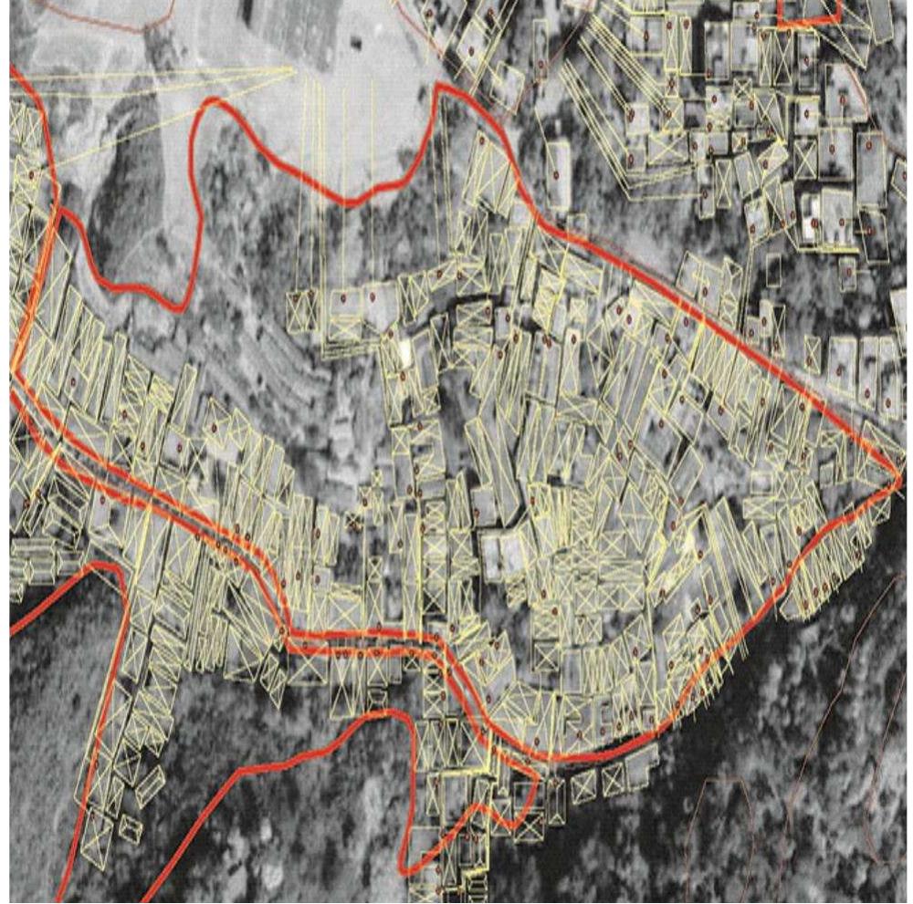 Output map of gis based water supply model according to