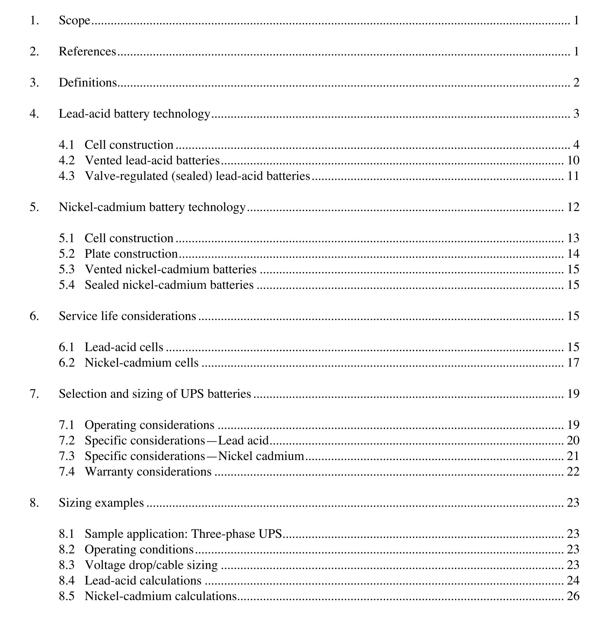 (PDF) IEEE Guide for the Selection and Sizing of Batteries for ...