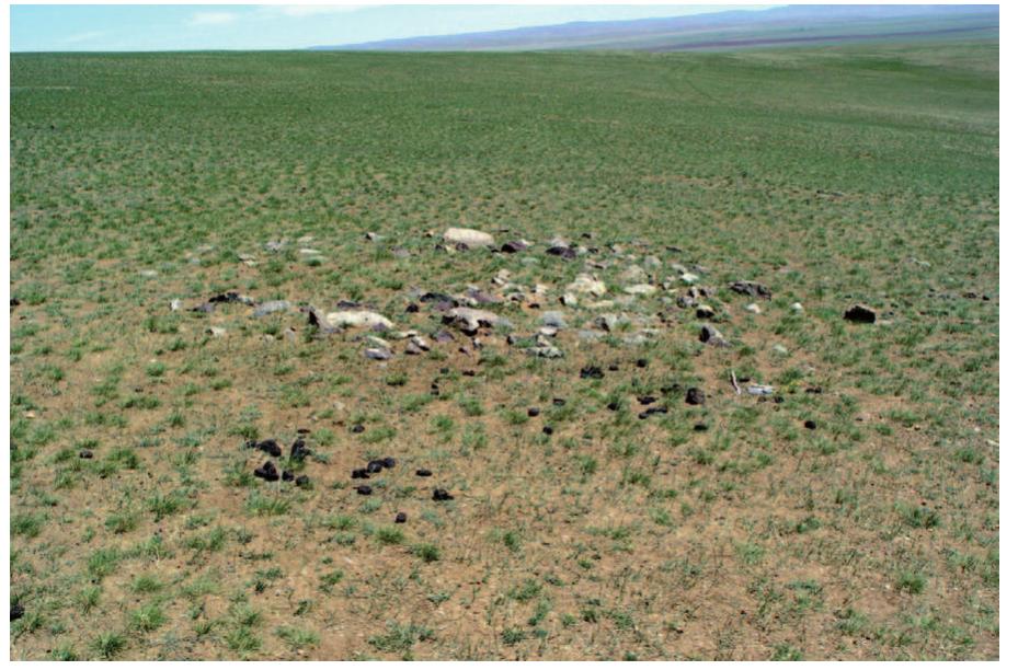 Ona large diluvial fan on the west bank of the orkhon river