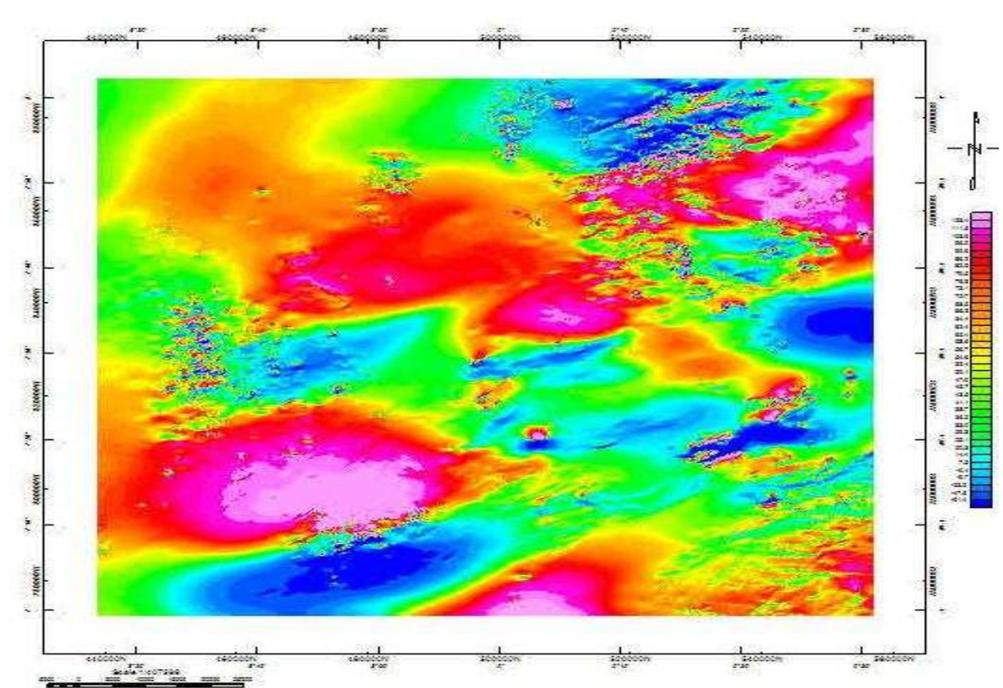 Magnetic anommaly map of makurdi-gboko axis of the middle