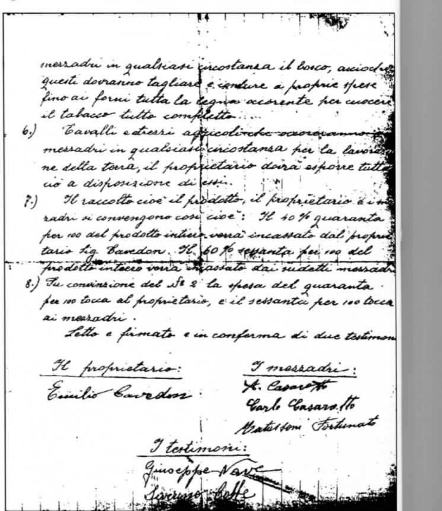 Another early family was the cavedon family. remigio cavedon