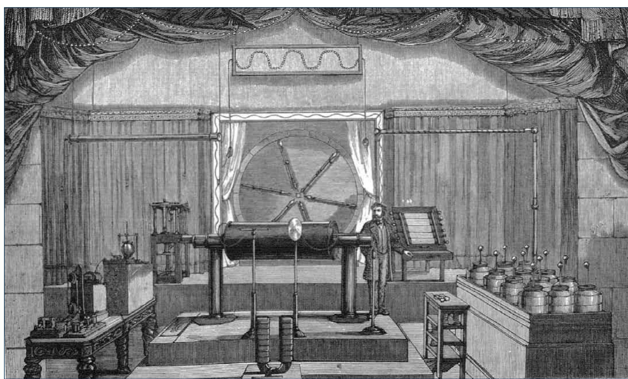 The ‘great inductorium’ in the middle of the stage at the