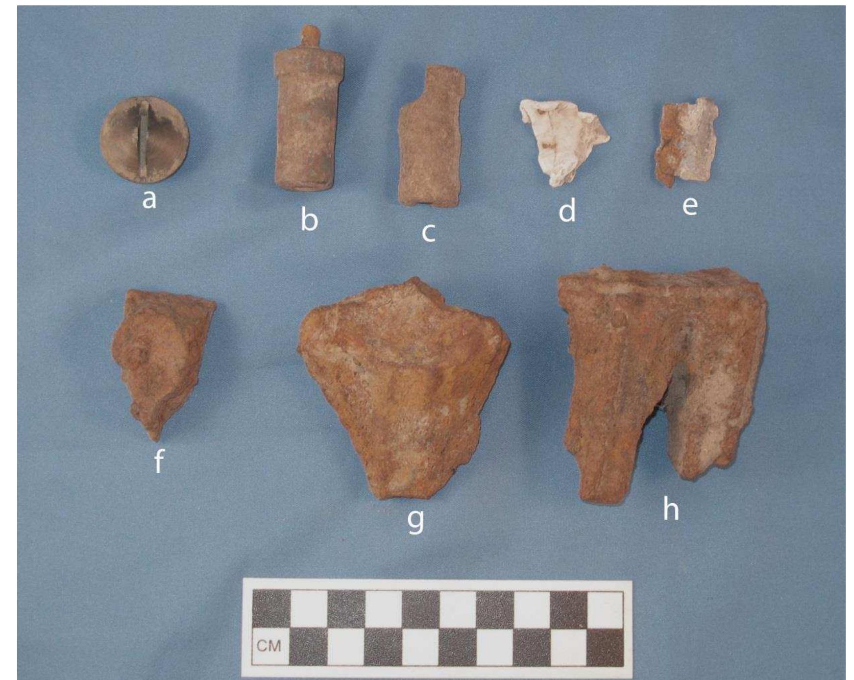 James artillery fuse and shell fragments, a. fuse cap