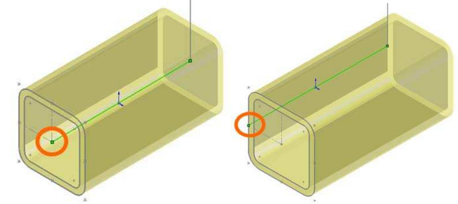 -1 centroidal (truss) and eccentric (beam) cross-section