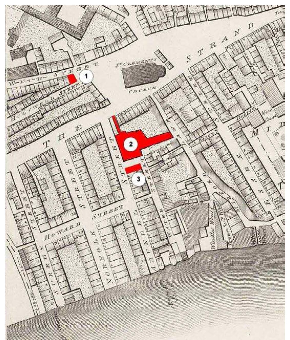 Richard horwood, map of london westminster and southwark