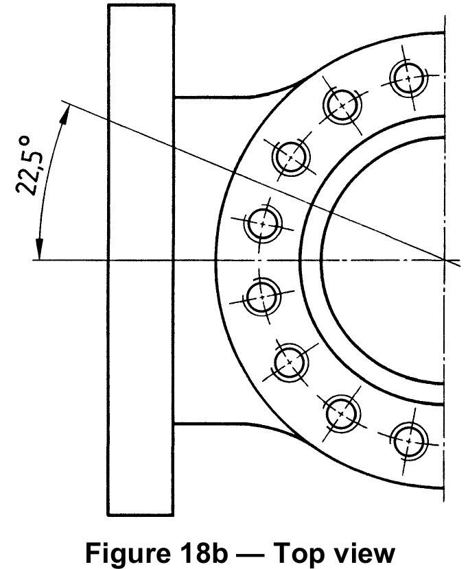 example of a flanged connection with blind holes