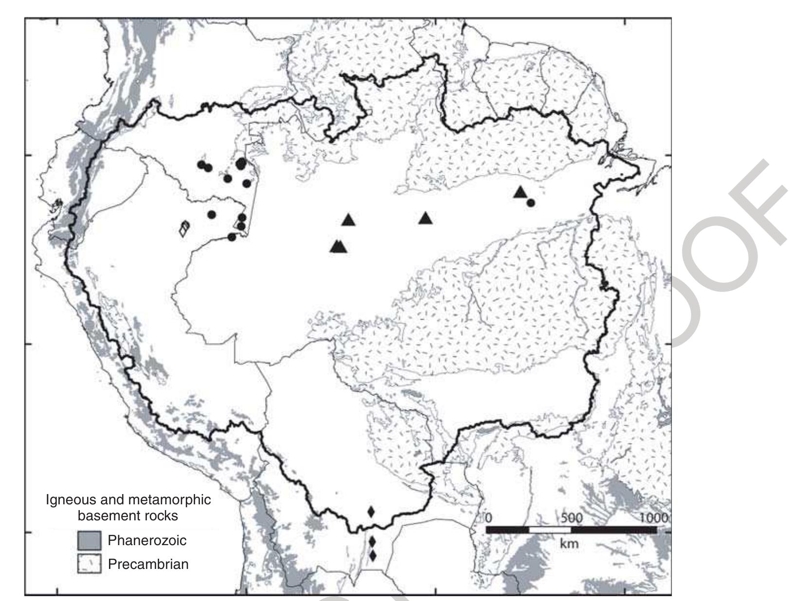1. general map showing the amazon drainage basin and the