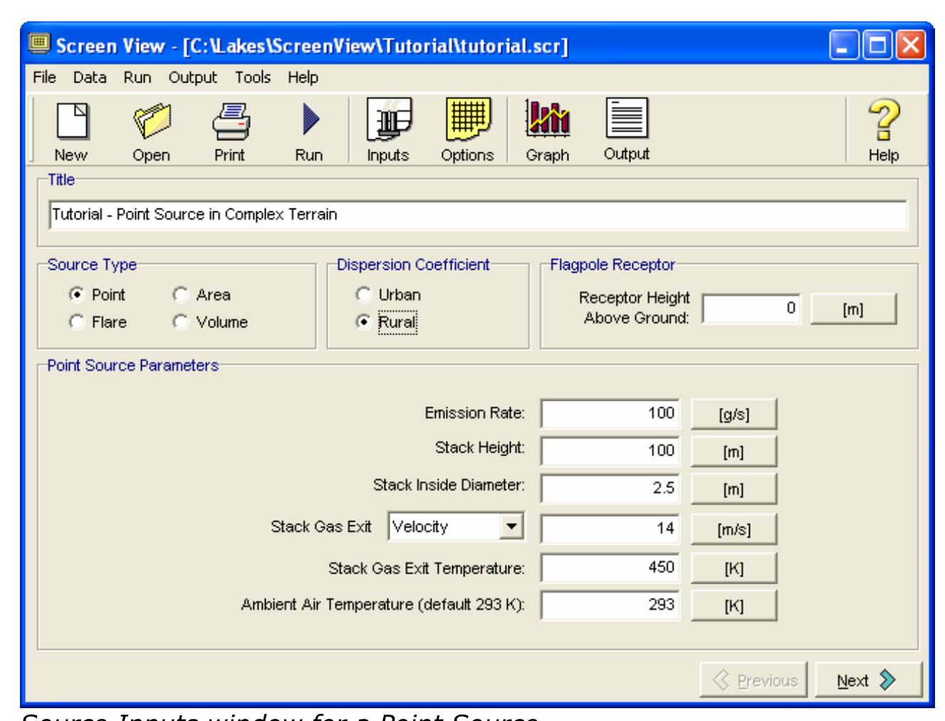 Figure 6 - User’s Guide Screening Air Dispersion Model