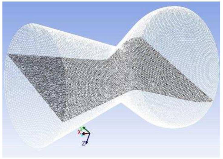 3d wall and center plane grid. for simplification, a plane
