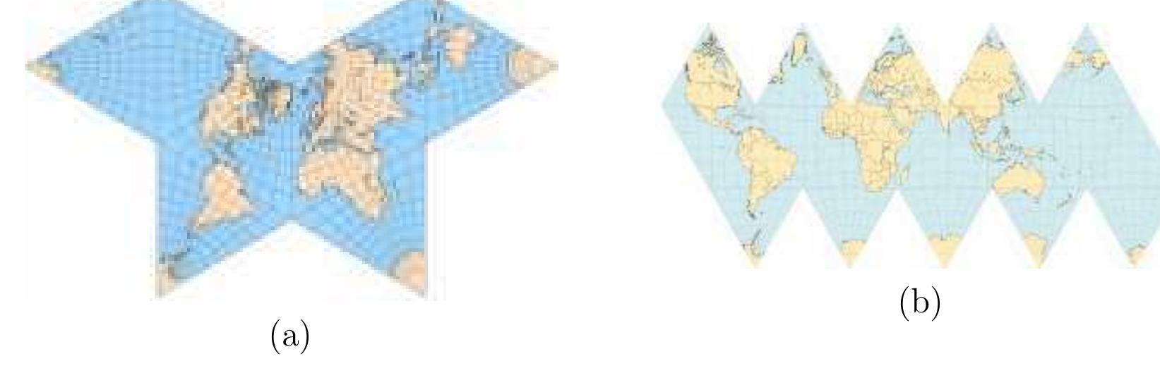 29: equilateral triangular maps: (a) cahill’s butterfly map