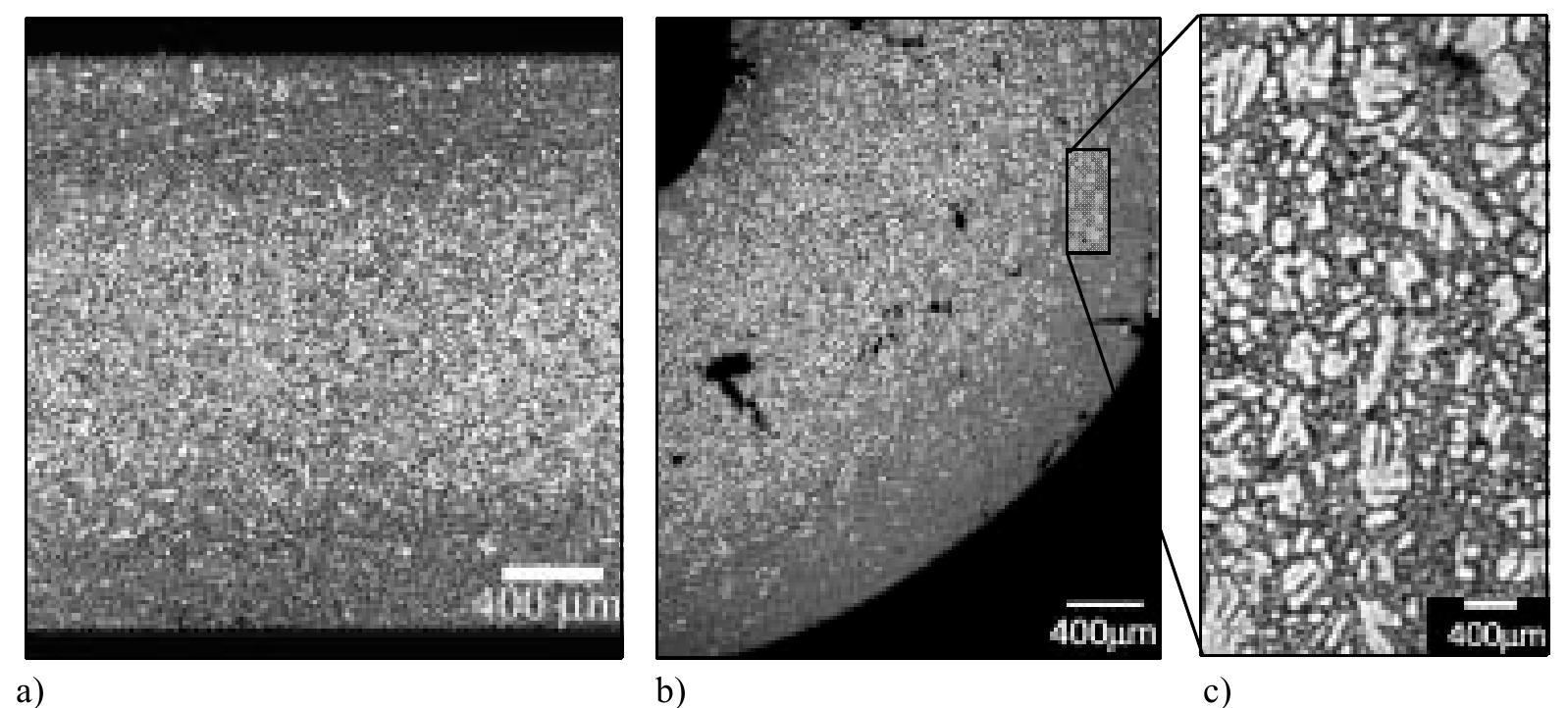 Typical hpdc microstructures obtained from box-shaped die