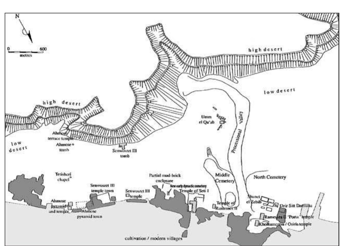 General map of abydos showing the location of the new early