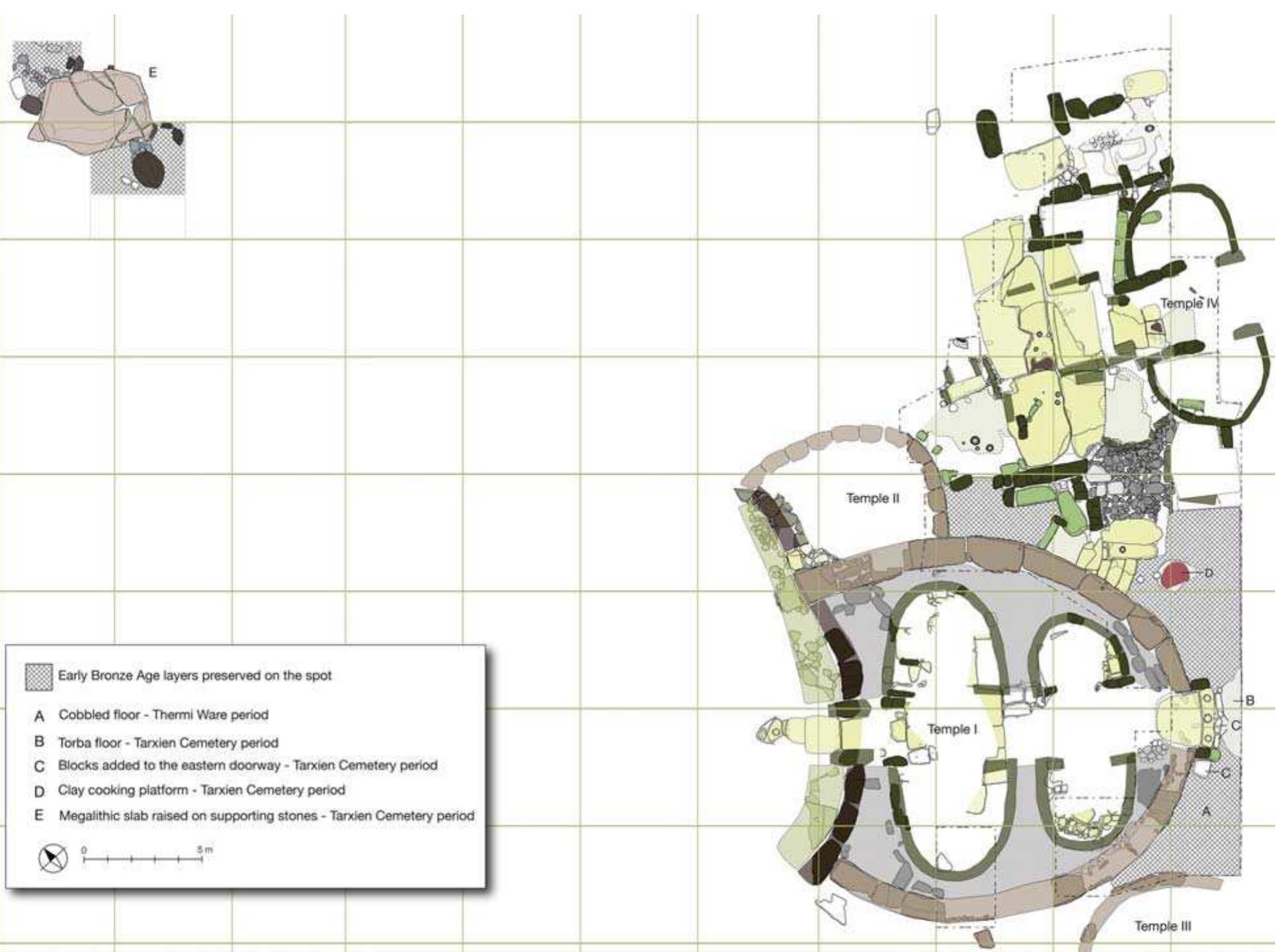 Tas-silé (north), excavations 2003-2011: map showing the
