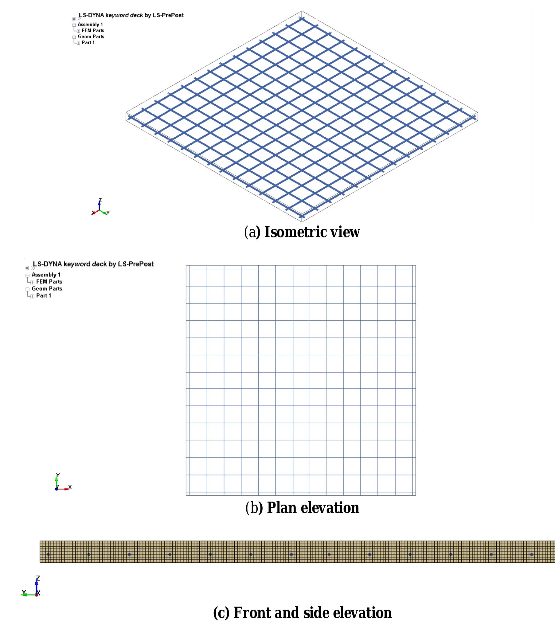 -7: steel reinforcement mesh in the finite element model of
