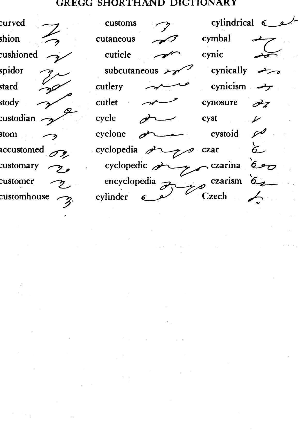 (PDF) Gregg Shorthand Dictionary