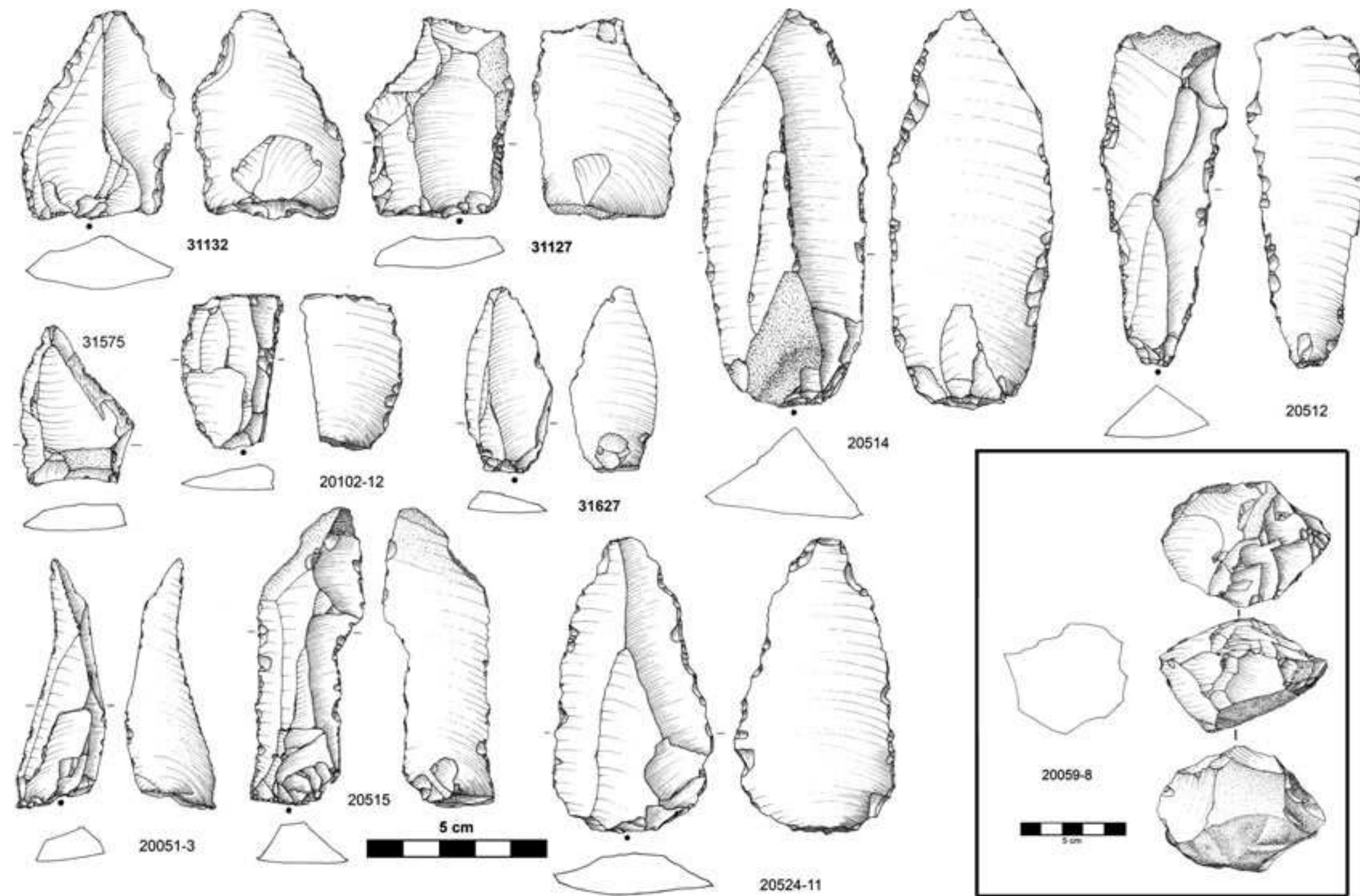 Examples of artefacts from the megaform unit of fay-ne10
