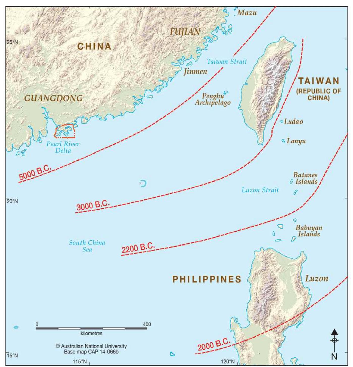 Chronology of the expansion of ancient austronesian-speaking