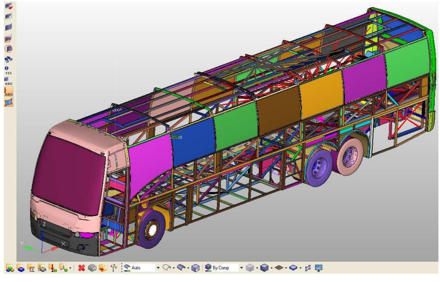 Figure 3 - Rollover Analysis of Bus Body Structure as Per
