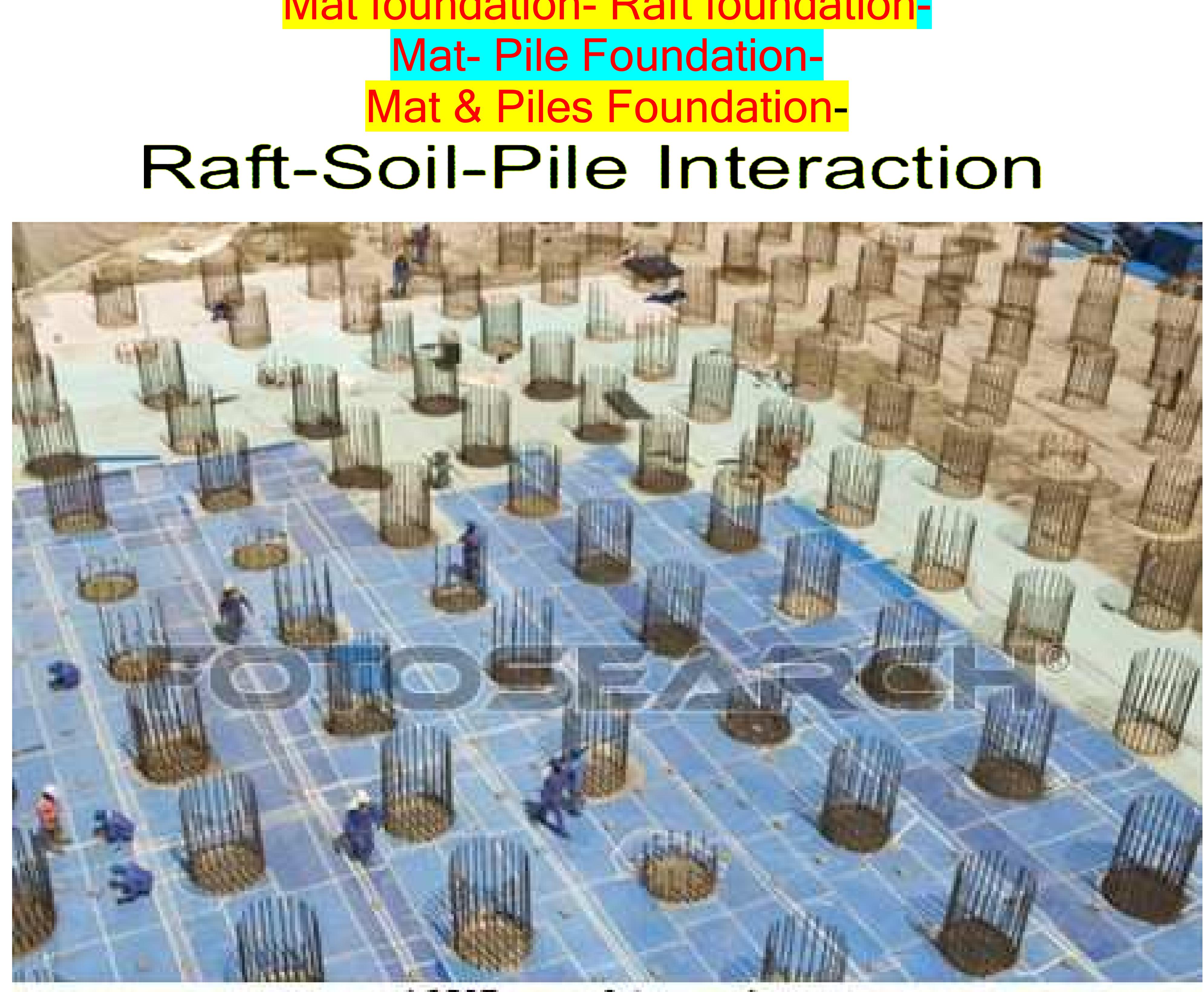Figure 1 - Design of piled - Raft Foundation- تصميم ومشاركة