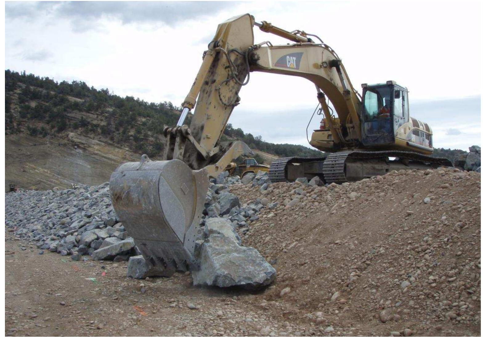 4-1. careful placement of riprap (note the small drop