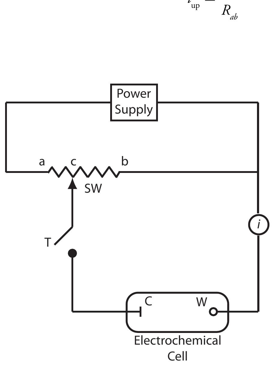 To measure the potential of an electrochemical cell under a