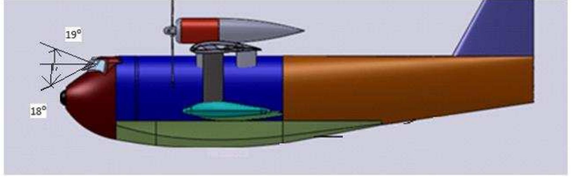 Shows the cockpit layout of amphibious aircraft the cockpit