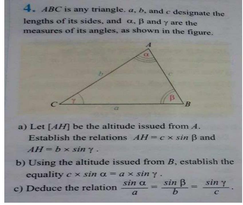 Trigonometry: this domain contains the exercises, activities