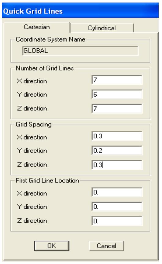 2 assigning dimensions for pipe model lines, grid lines as
