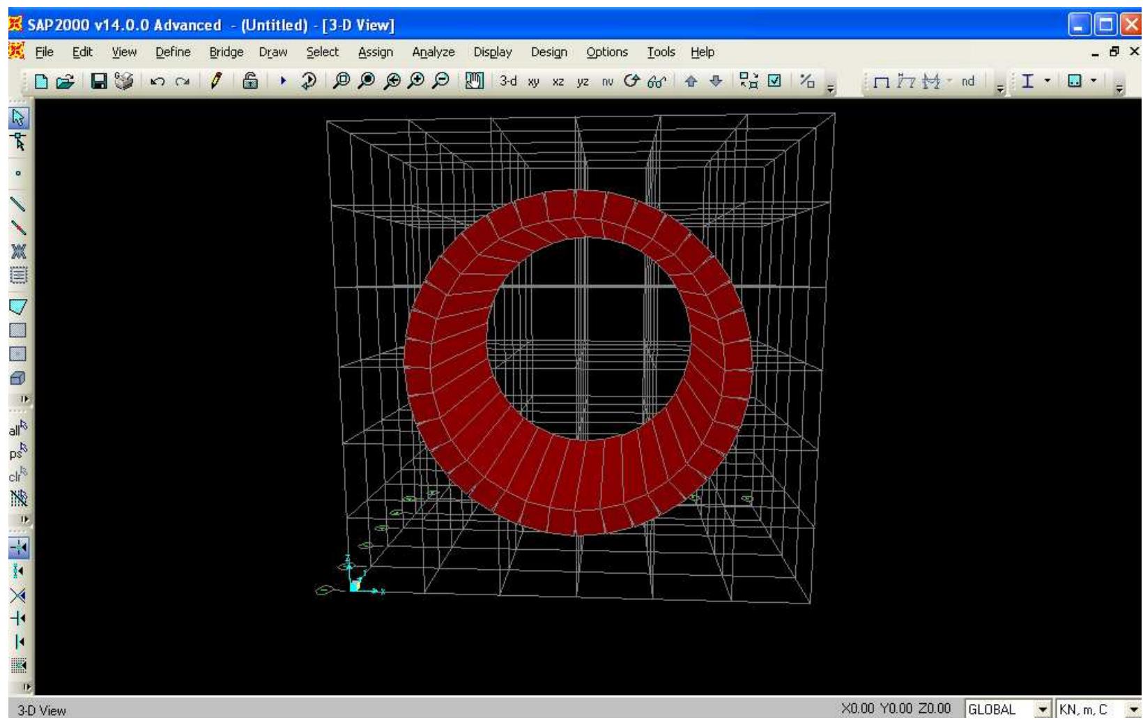 9 extrude view of pipe model with grid lines