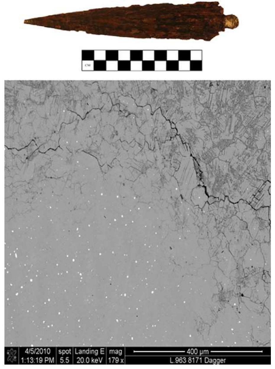 Mb ia-c dagger l. 963 8171 and an edge-section micrograph.