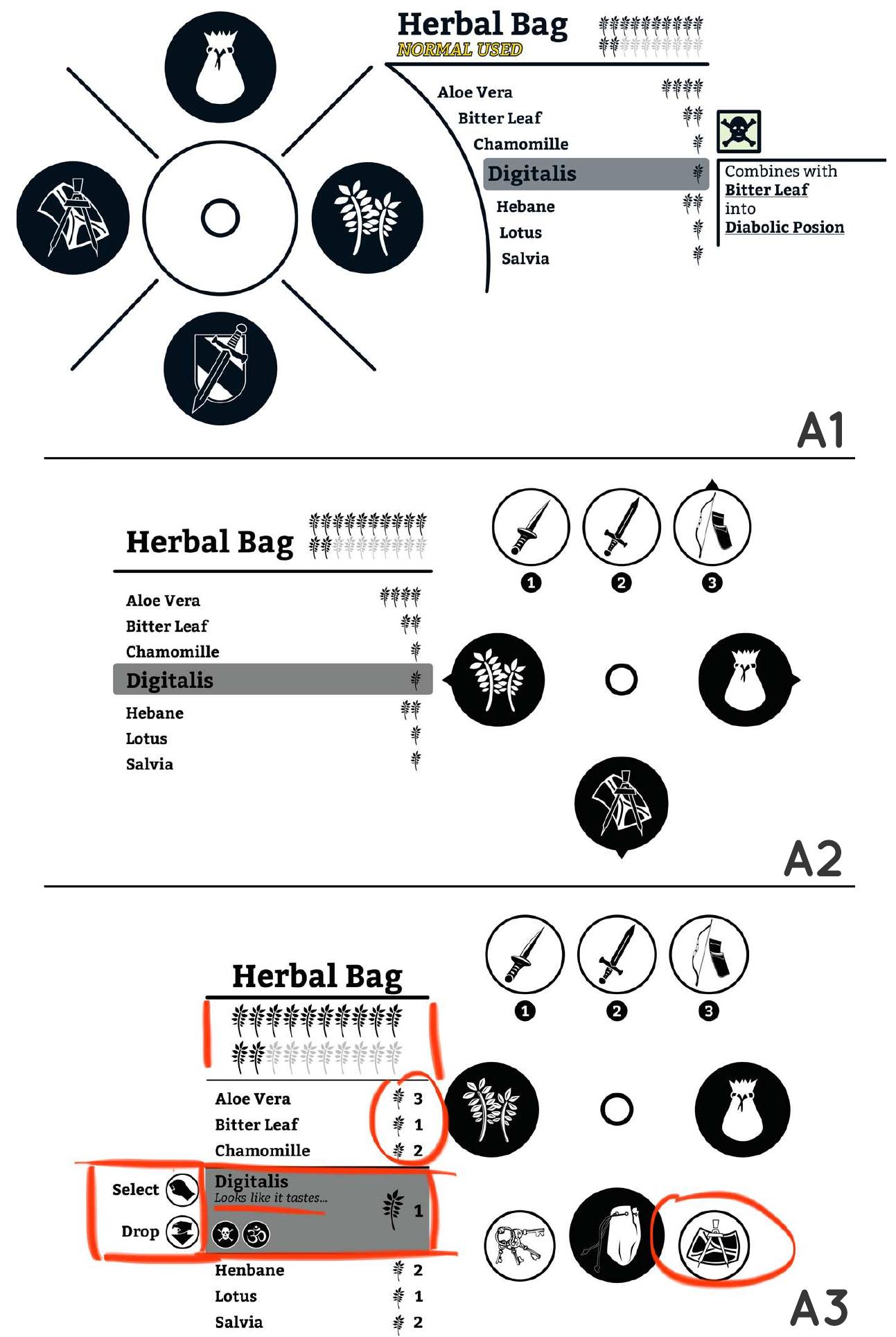 2: the refined circle inventory ui design after session one