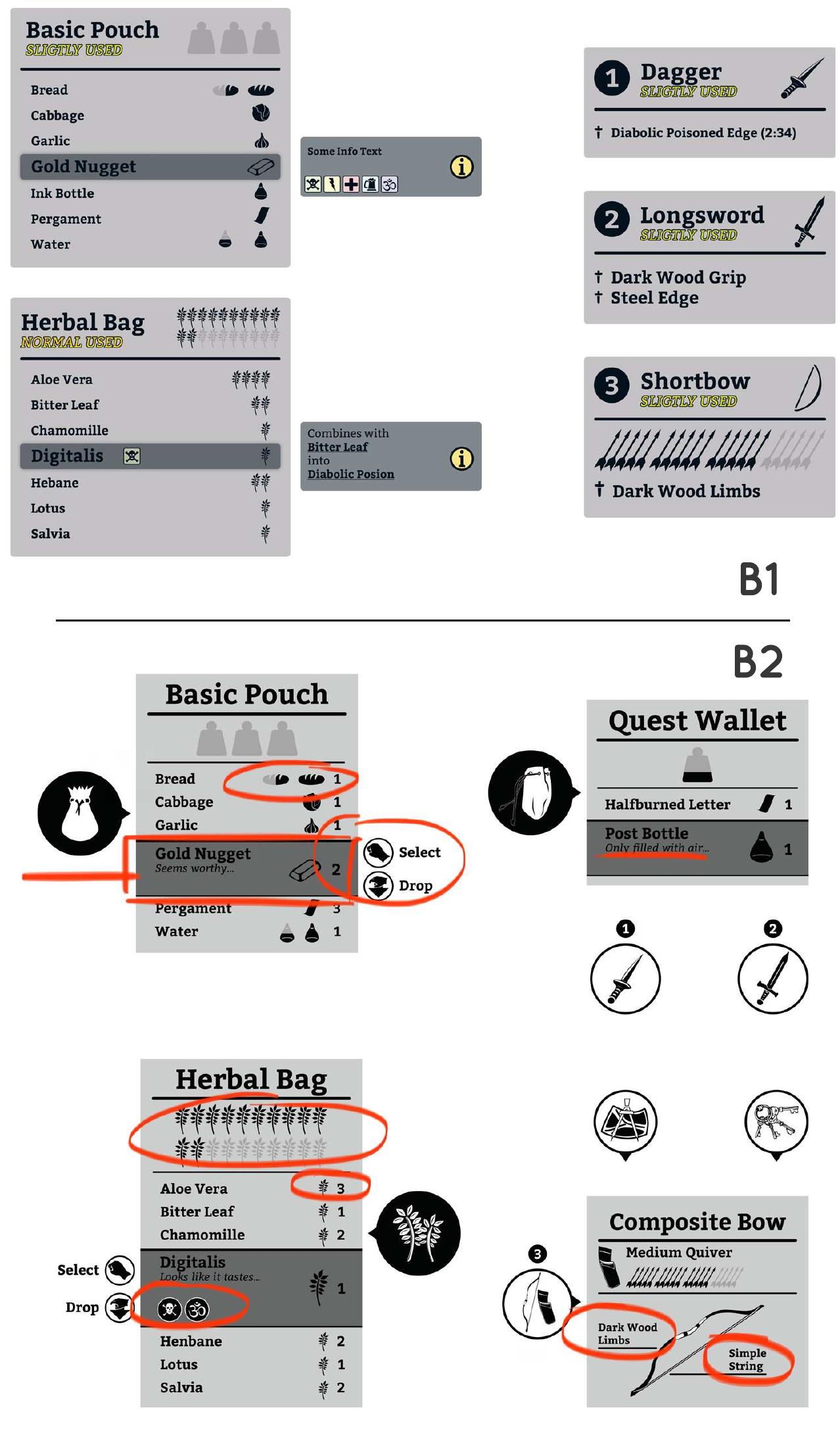 3: the refined in-game inventory ui design after session one