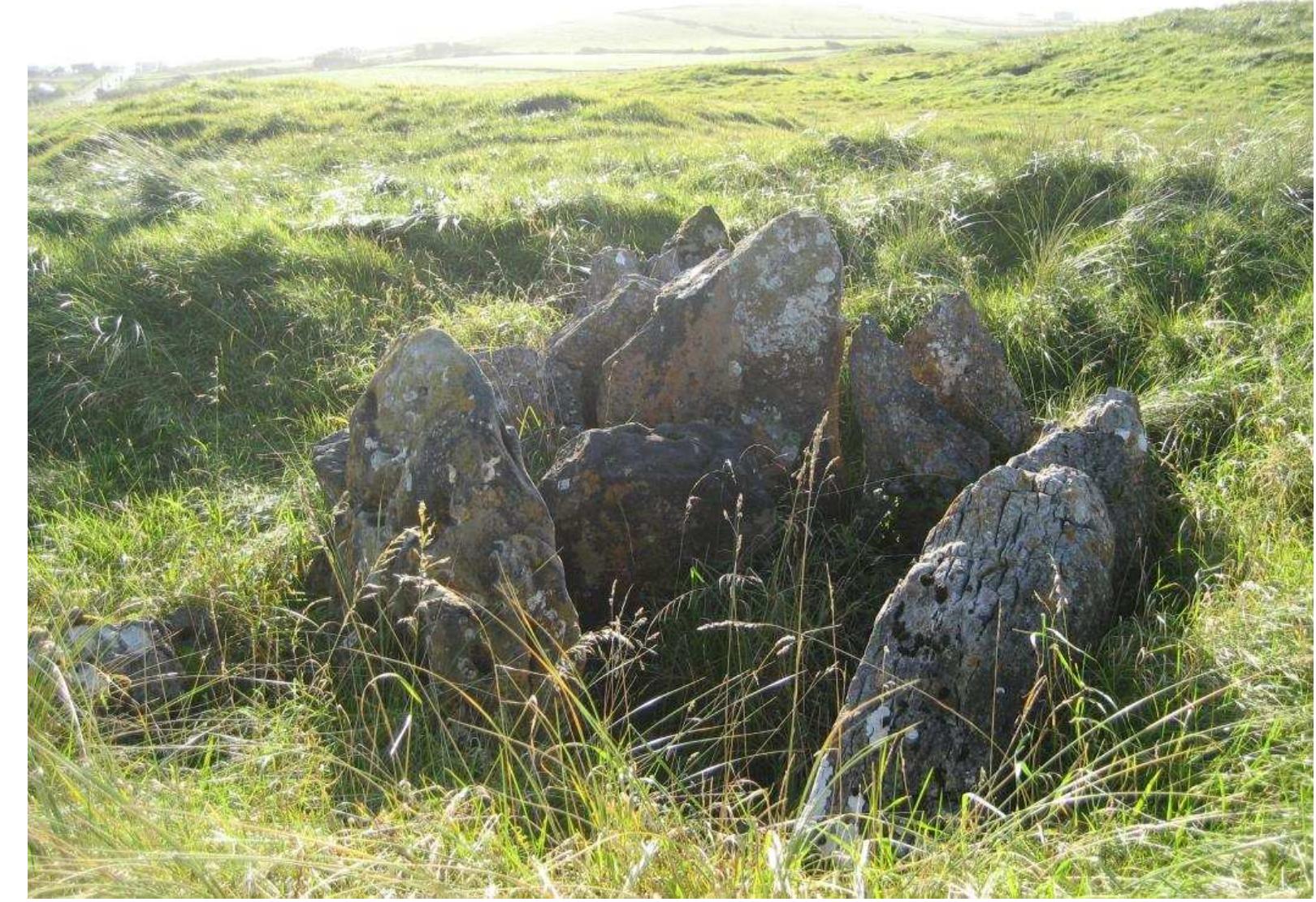 The passage tomb today. the rear of the tomb is on the