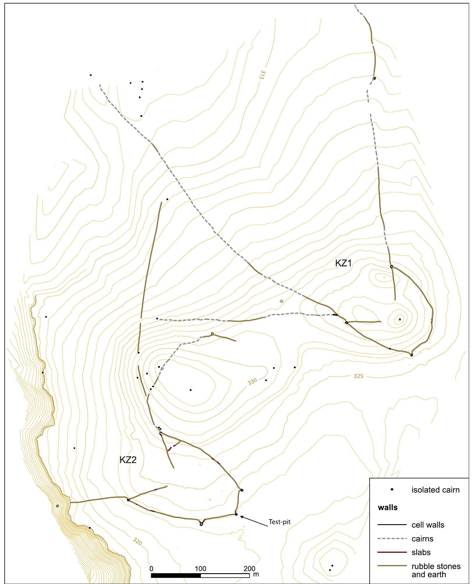 Regular forms: map of kites kz1 and kz2 (differential gps