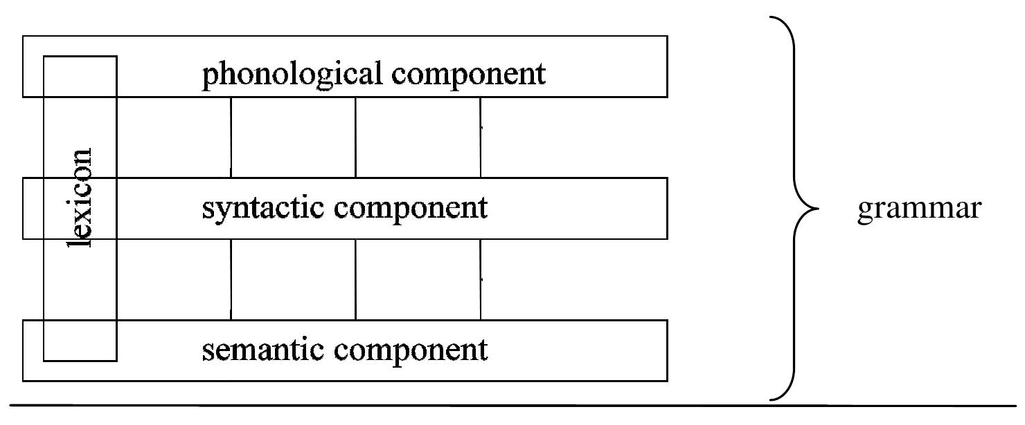 An idealized version of the architecture of generative