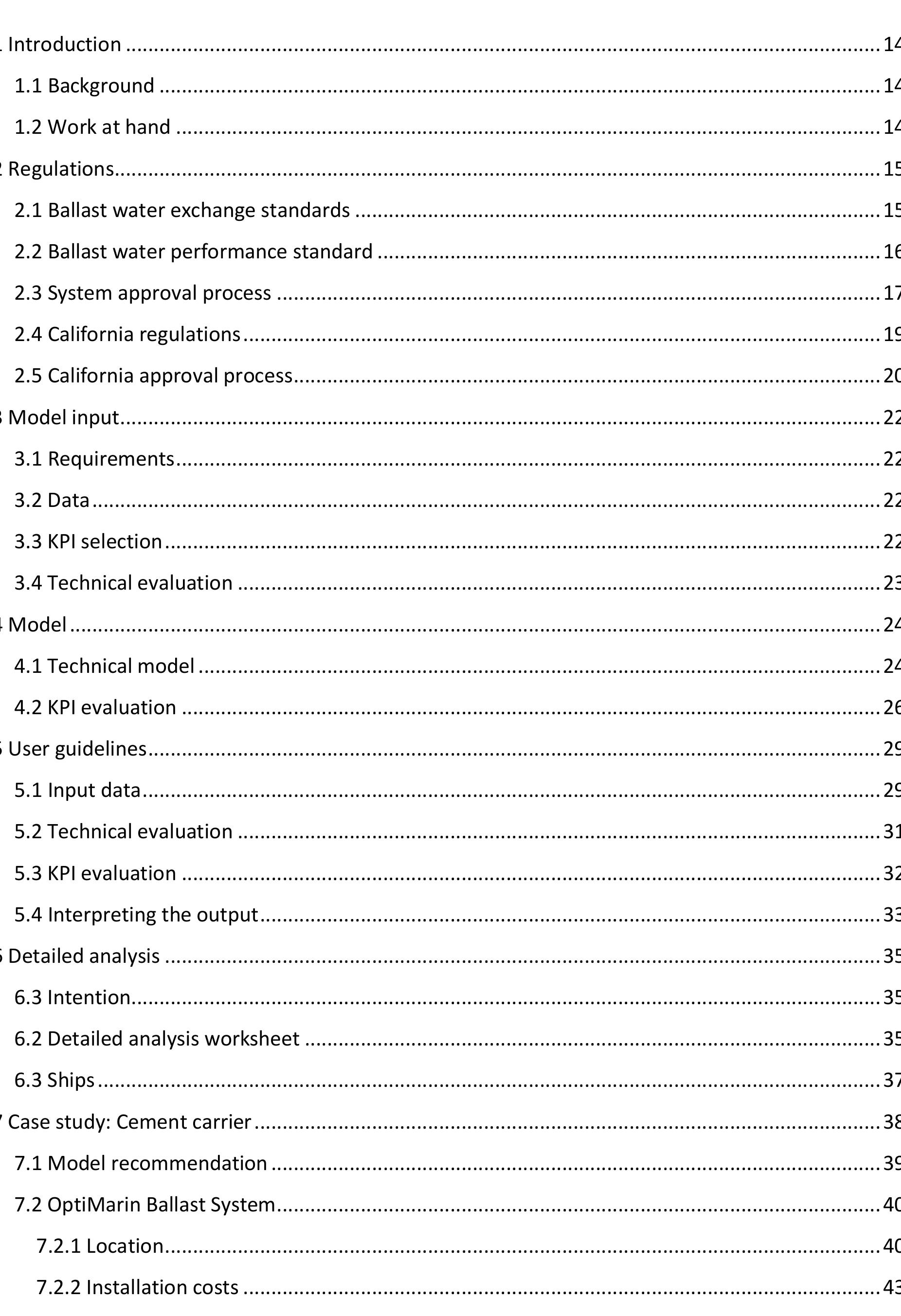 Table 4 - GUIDELINES FOR SELECTION OF A SHIP BALLAST WATER