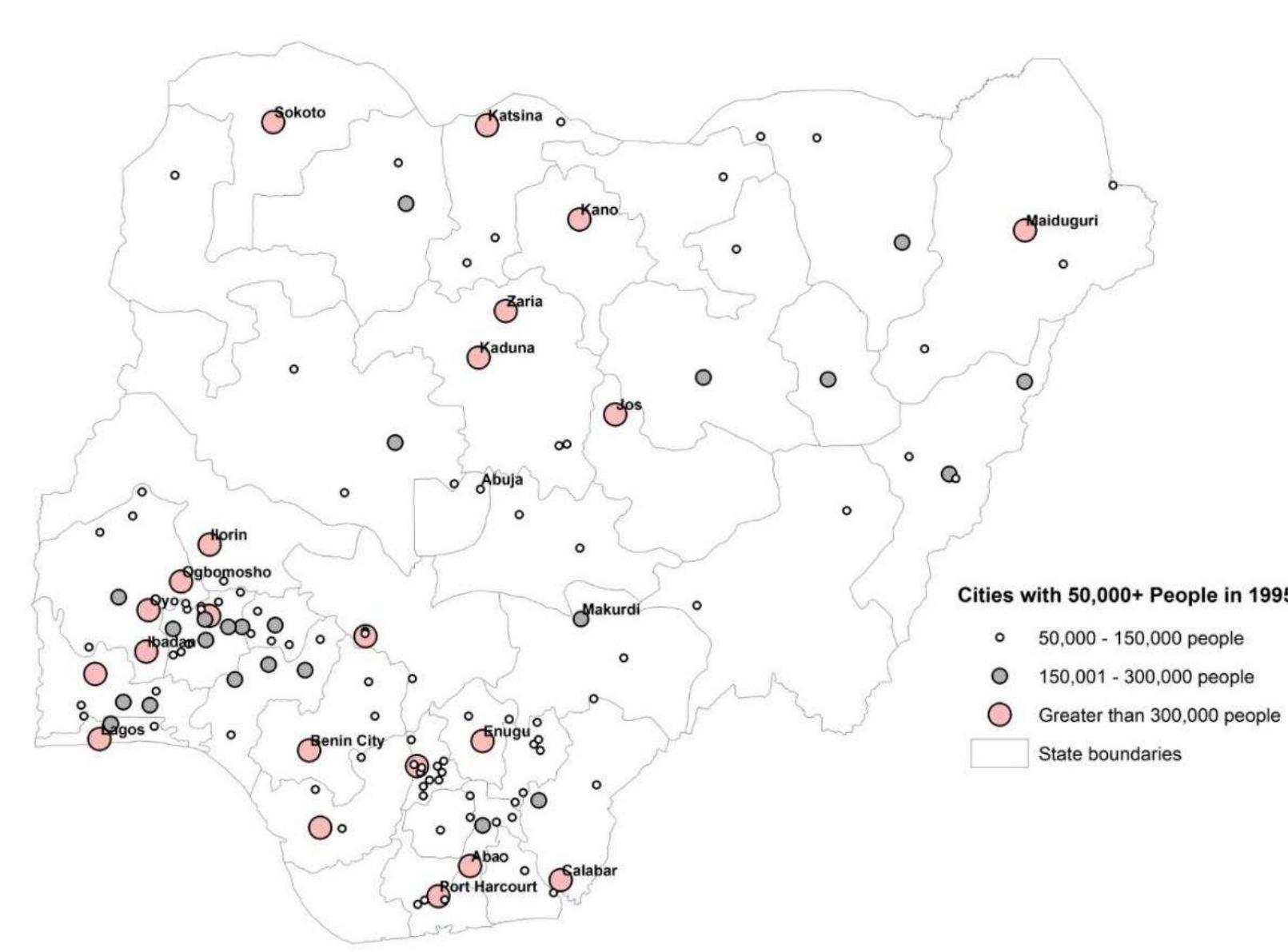 Figure 11 - from Urbanisation and Urban Expansion in Nigeria