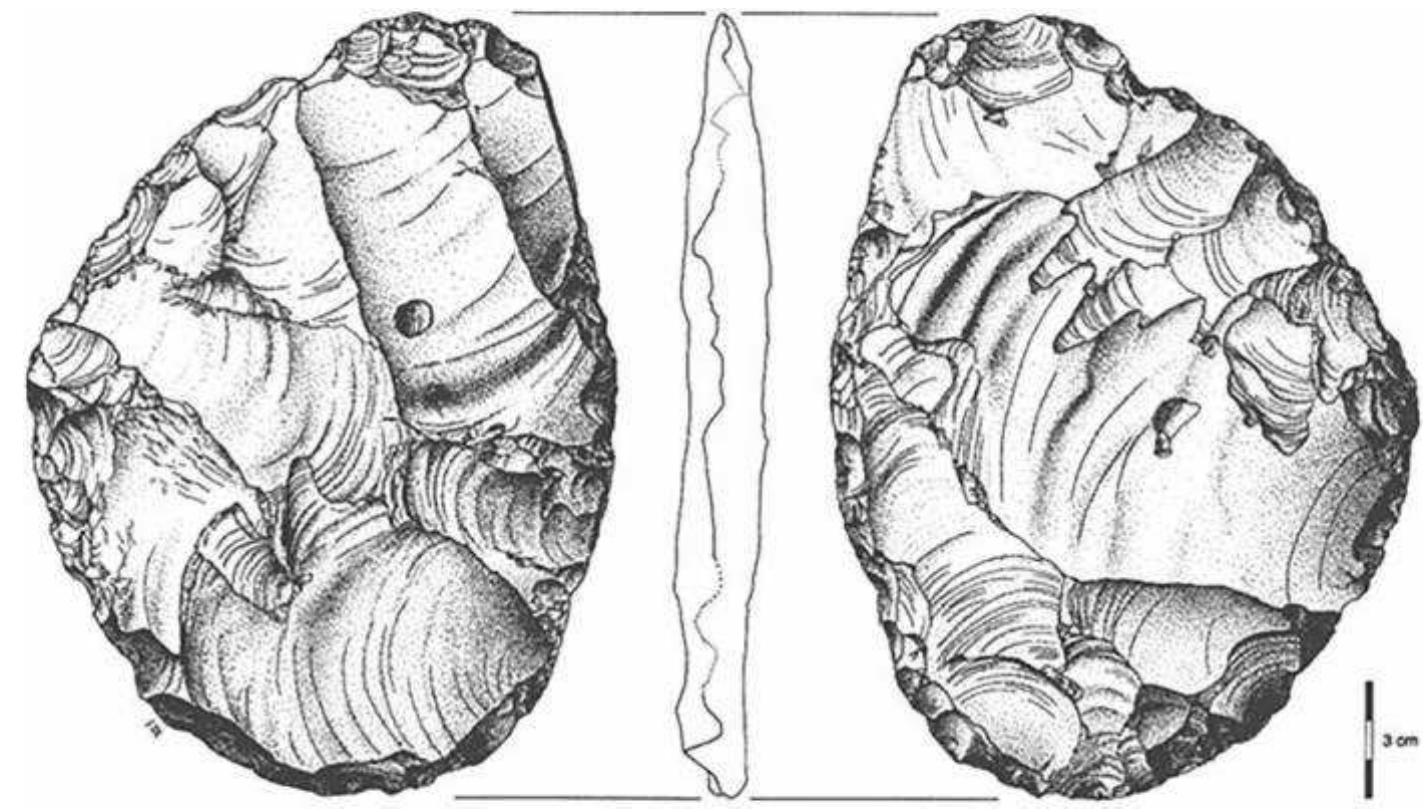 Clovis bifacial core. courtesy of the denver museum of
