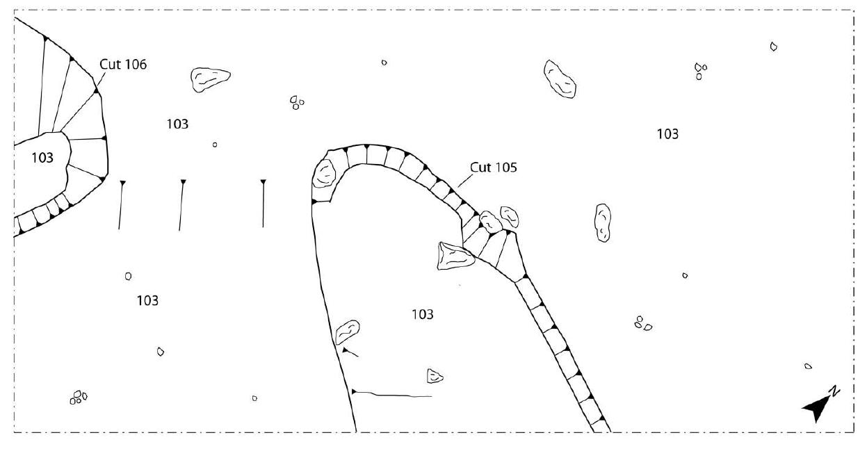 Plan of trench | following excavation.