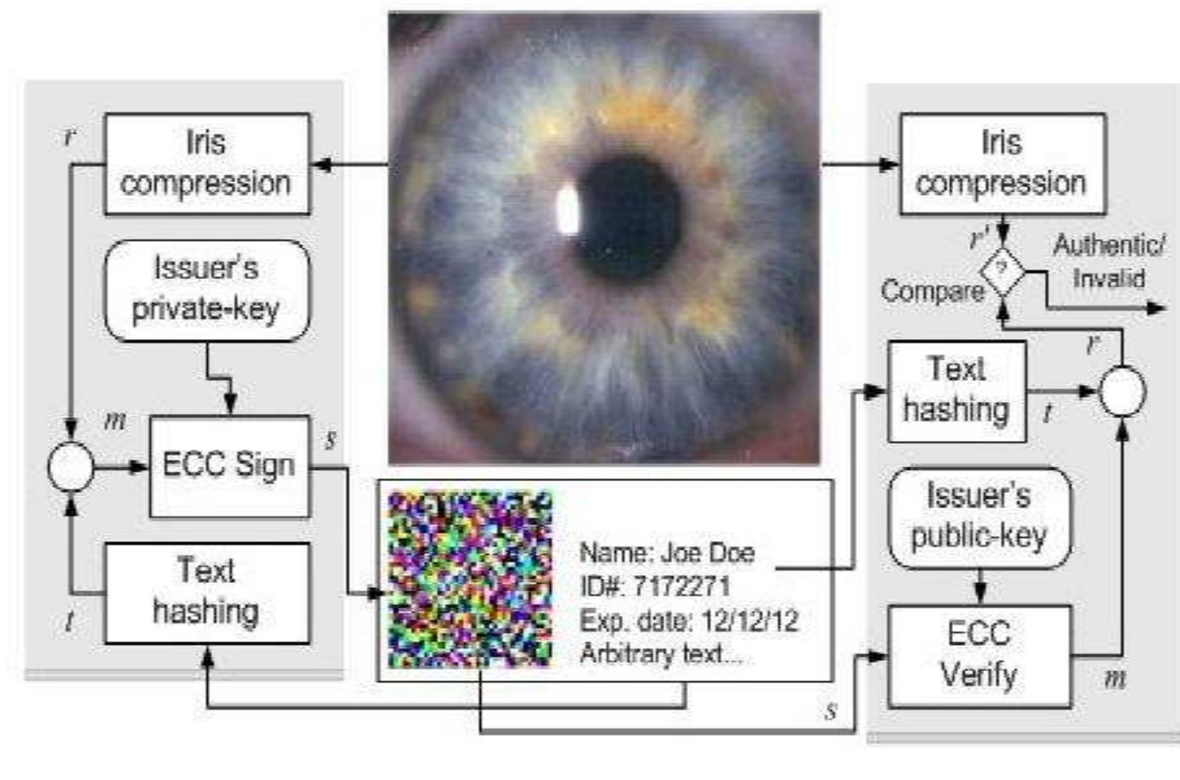 12 internal mechanism of iris scanner encrypted to eliminate